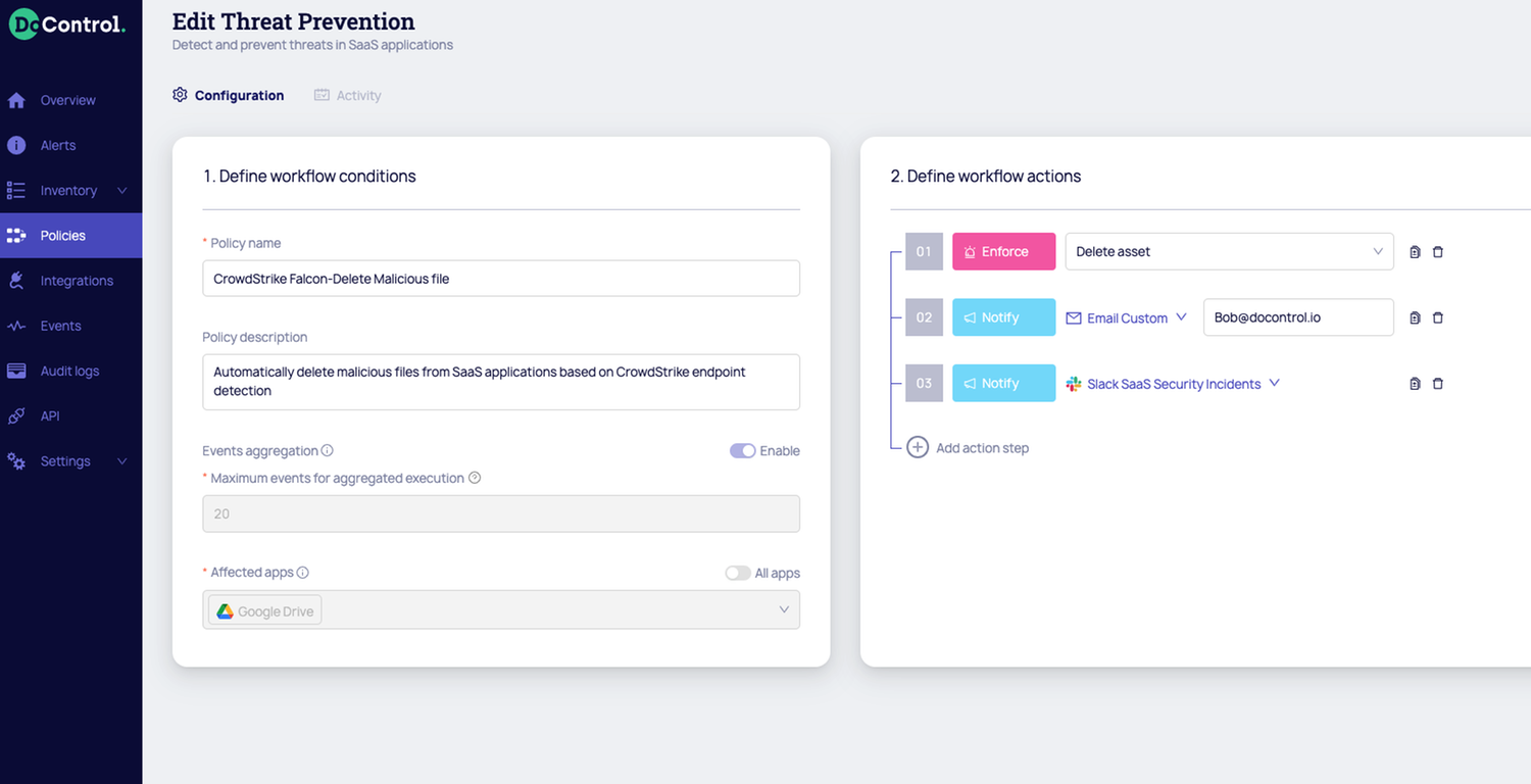 DoControl Automated SaaS Security | CrowdStrike Marketplace